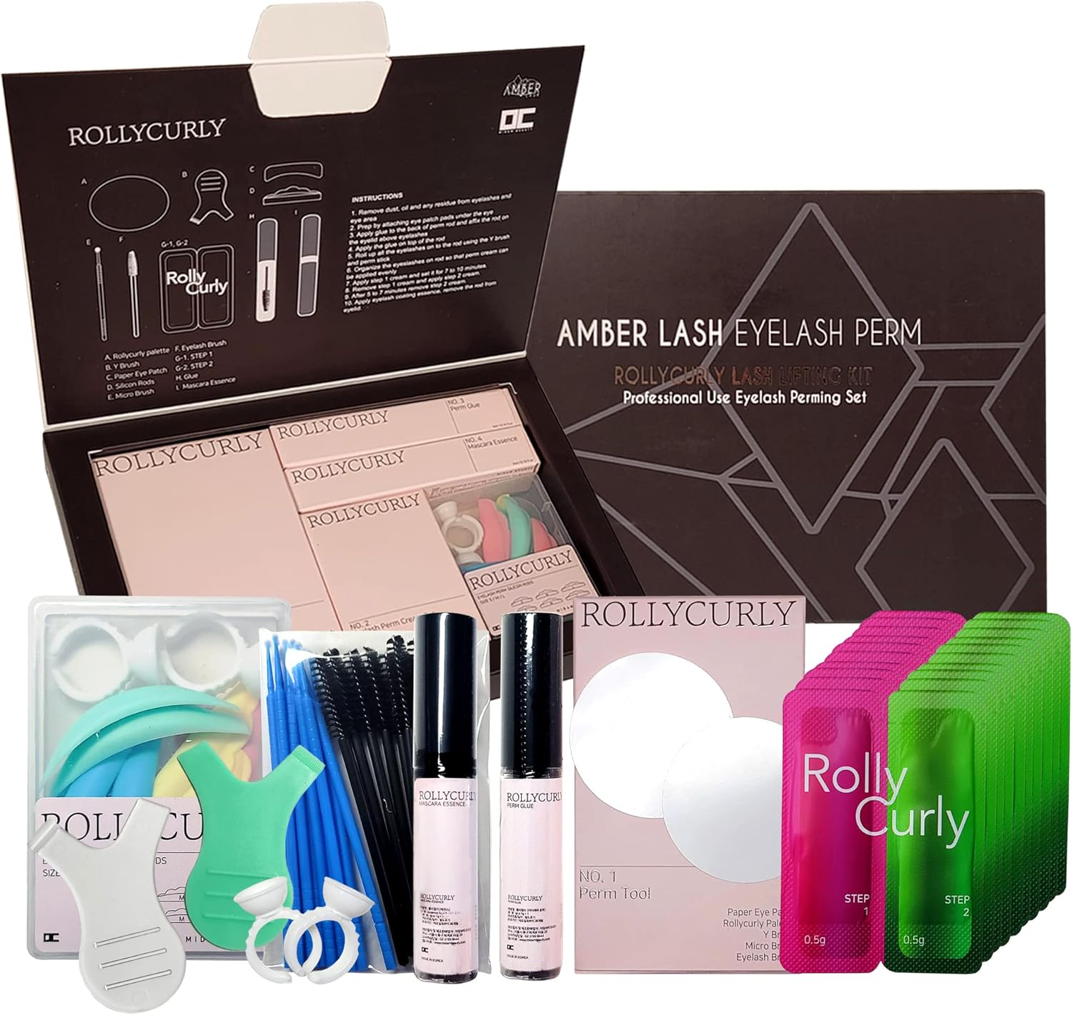 Amber Lash x Rolly Curly Lash Lifting and Brow Lamination Kit - Million ...